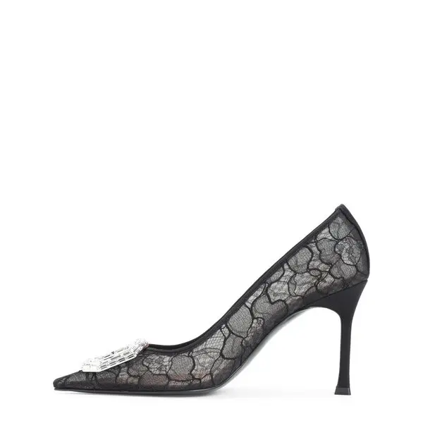 Amina Muaddi Camelia Lace Pump