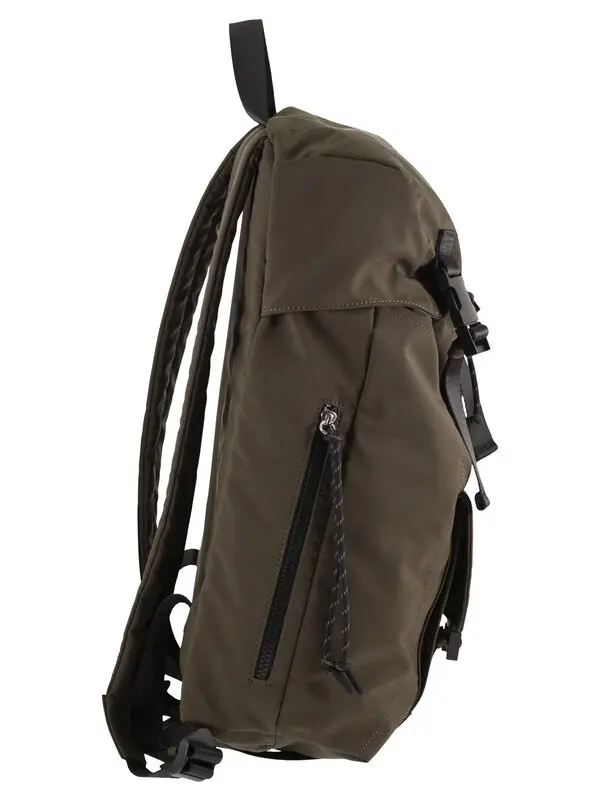 A.p.c. Nylon Backpack With Buckles And Pockets