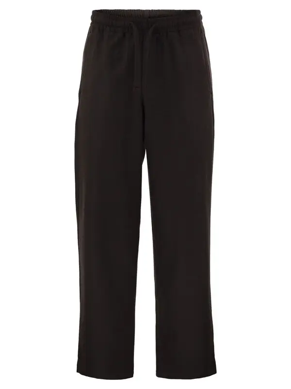 A.p.c. Recycled Wool-blend Trousers With Drawstring - Brown