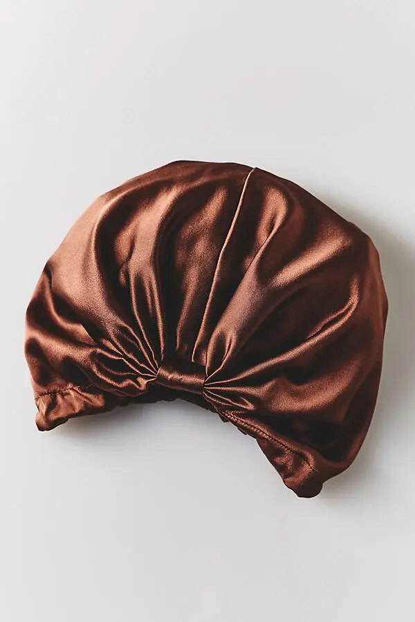 SILKE LONDON Double-led Silk Bonnet - Brown