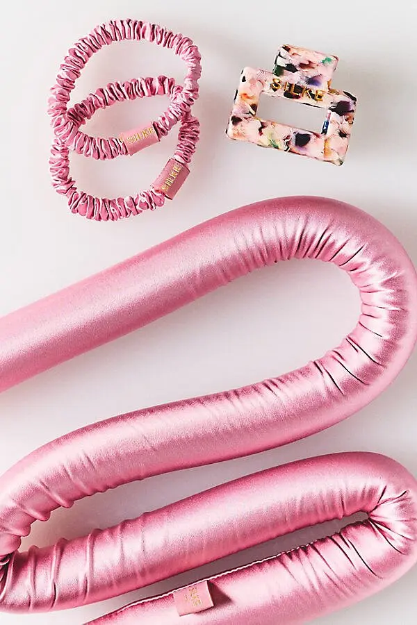 SILKE LONDON Silk Heatless Curler Set - Pink