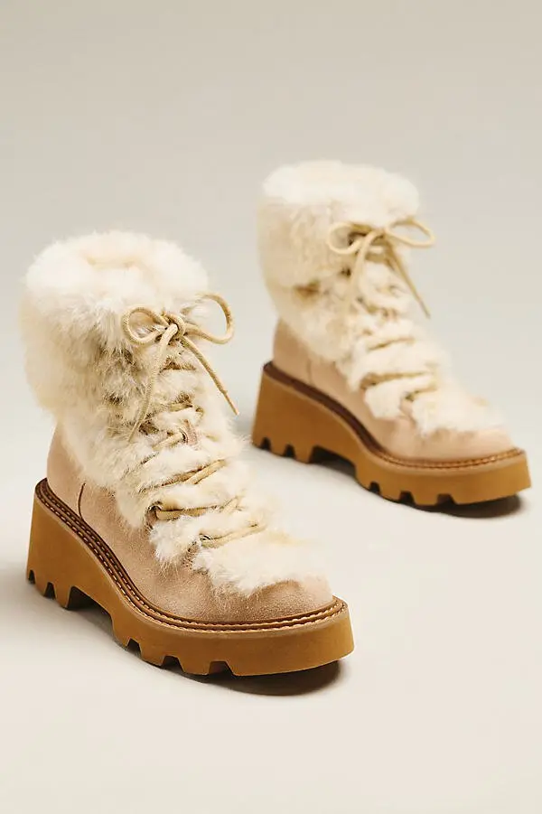 Dolce Vita Hawk Plush Suede & Faux Fur Boots