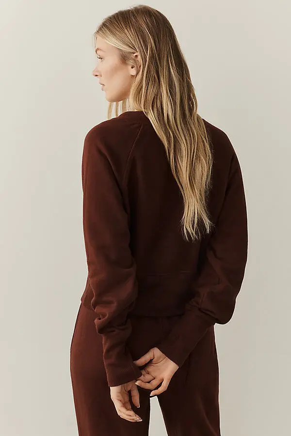 Sundry Cotton Blend V-neck Sweatshirt