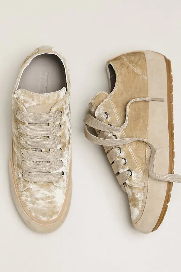 CANDICE COOPER Twist Velvet Suede Sneakers - Silver