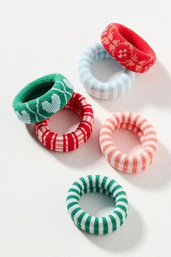 Anthropologie Bubble Hair Ties, Set Of 6 - Multi