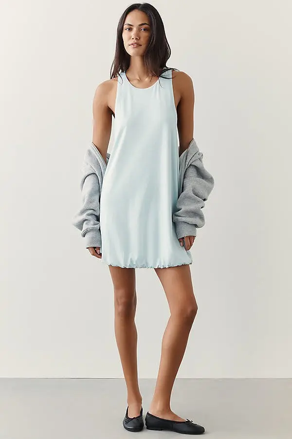 Daily Practice Twist Bubble Mi Dress - Sky