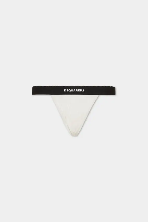 Dsquared2 Underwear Viscose Thong - White