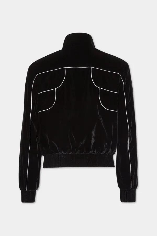 Dsquared2 Velvet Sleek Bomber Jacket