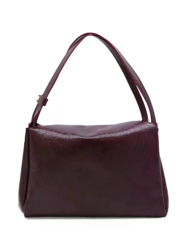 THEMOIRE Crinkled-finish Shoulder Bag - Red