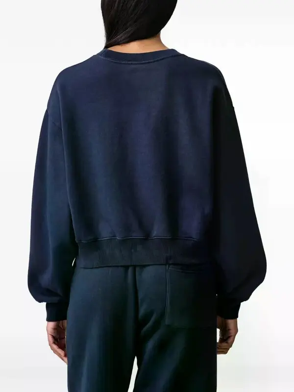 Sporty & Rich Logo-print Cropped Sweatshirt