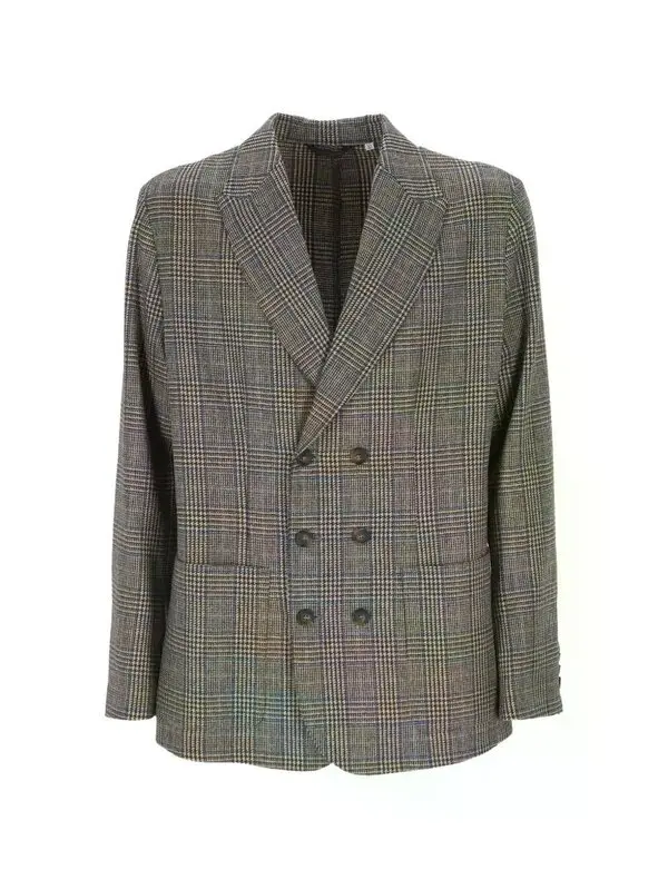 GUGLIELMINOTTI Prince Of Wales-pattern Double-breasted Blazer