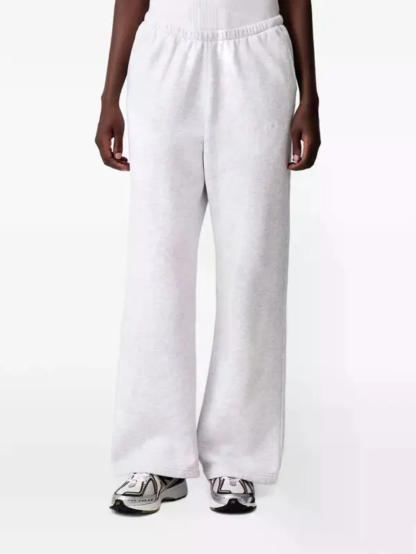 Sporty & Rich Bennett Serif Logo-embroidered Track Pants - Grey