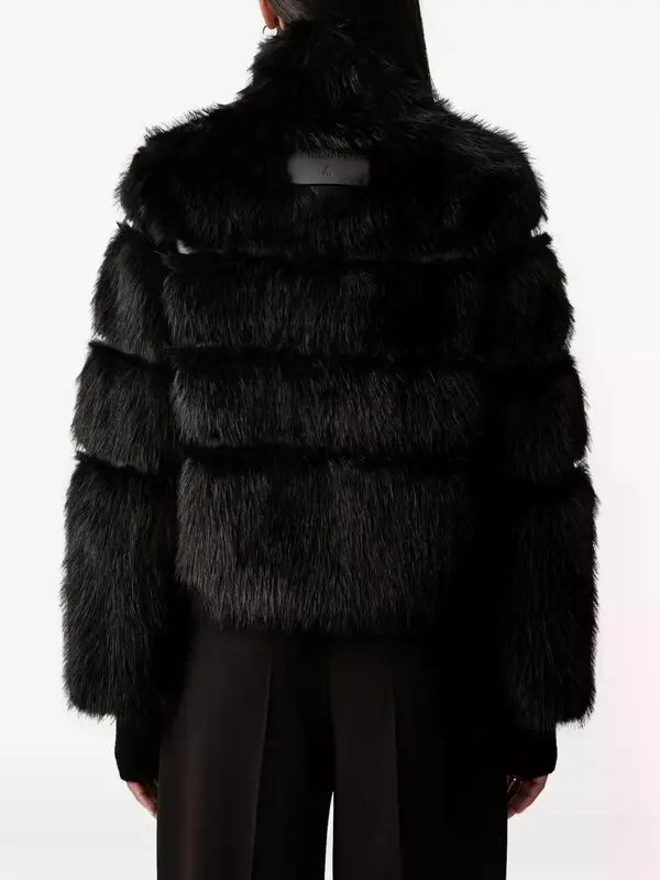 Patrizia Pepe Buckle-detail Faux-fur Jacket