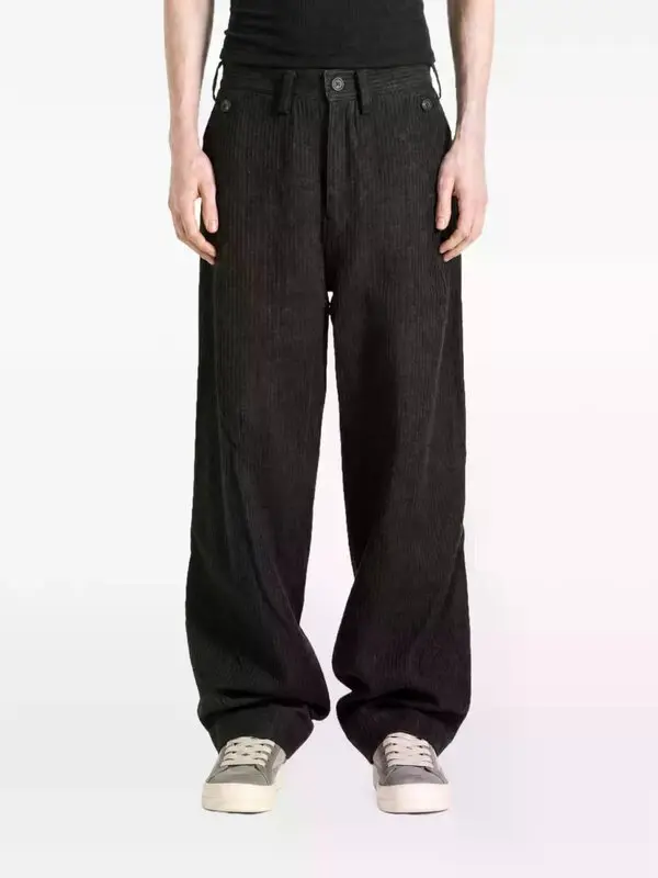 ZIGGY CHEN Pinstriped Wide-leg Trousers