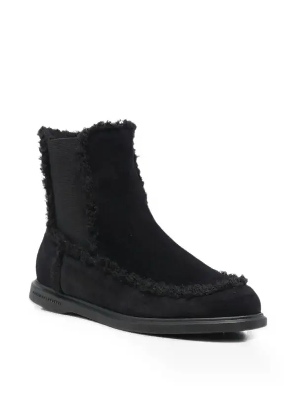 Fratelli Rossetti Shearling-trim Suede Boots