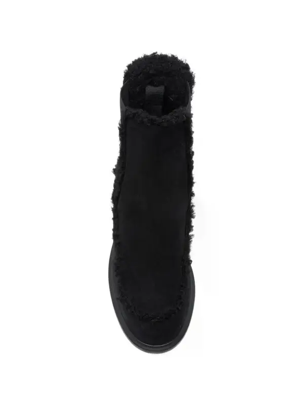 Fratelli Rossetti Shearling-trim Suede Boots