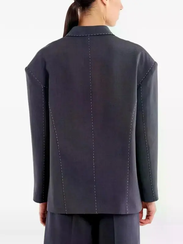 VICOLO Milano Contrast-stitch Double-breasted Blazer