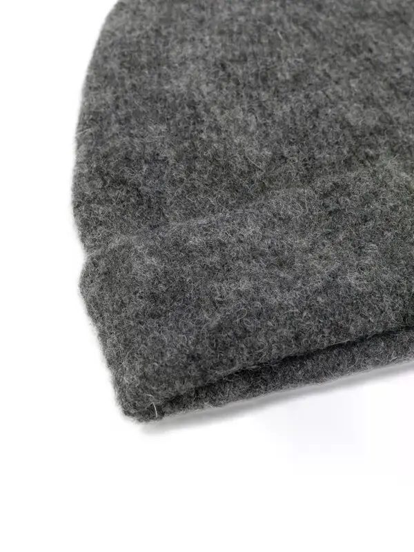 Barena Venezia Brushed Turn-up Beanie Hat - Grey