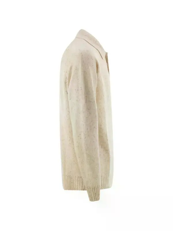 MC2 SAINT BARTH Beige Alfie Wool-blend Donegal Knit Polo - Neutrals