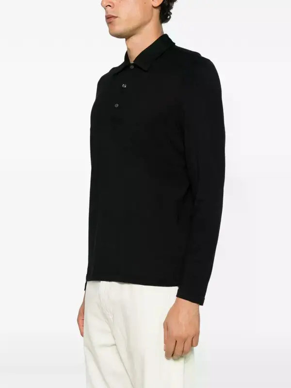 SONRISA Long-sleeve Polo Shirt - Black