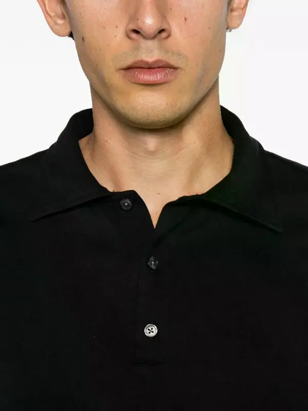 SONRISA Long-sleeve Polo Shirt - Black