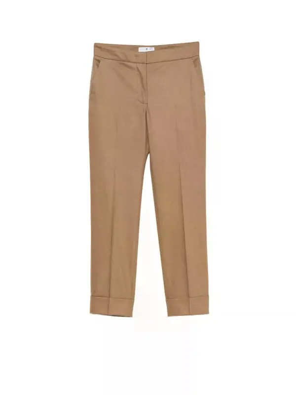 PT TORINO Pressed-crease Turn-up Trousers