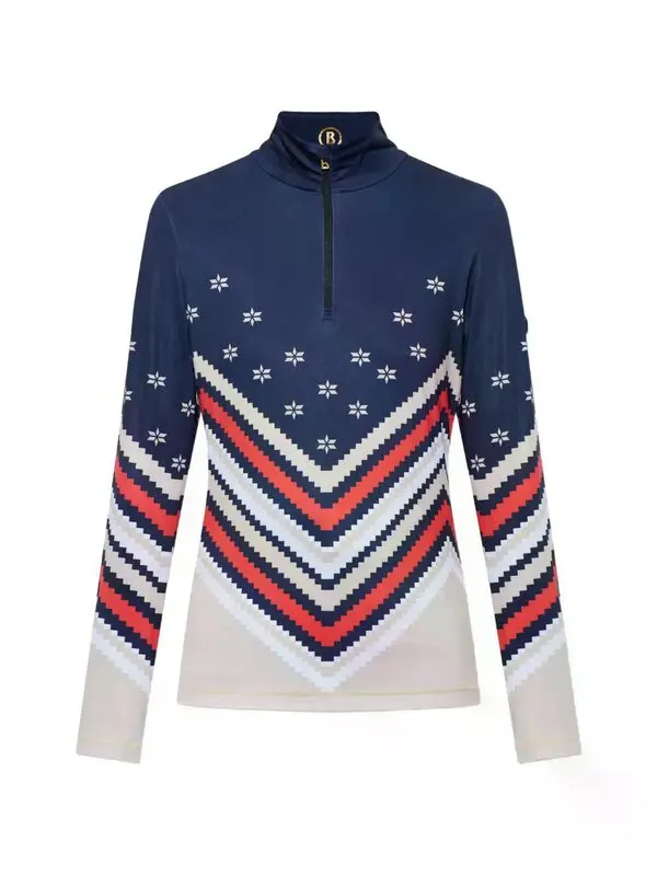 Bogner Fabia Chevron-print Long-sleeve Top