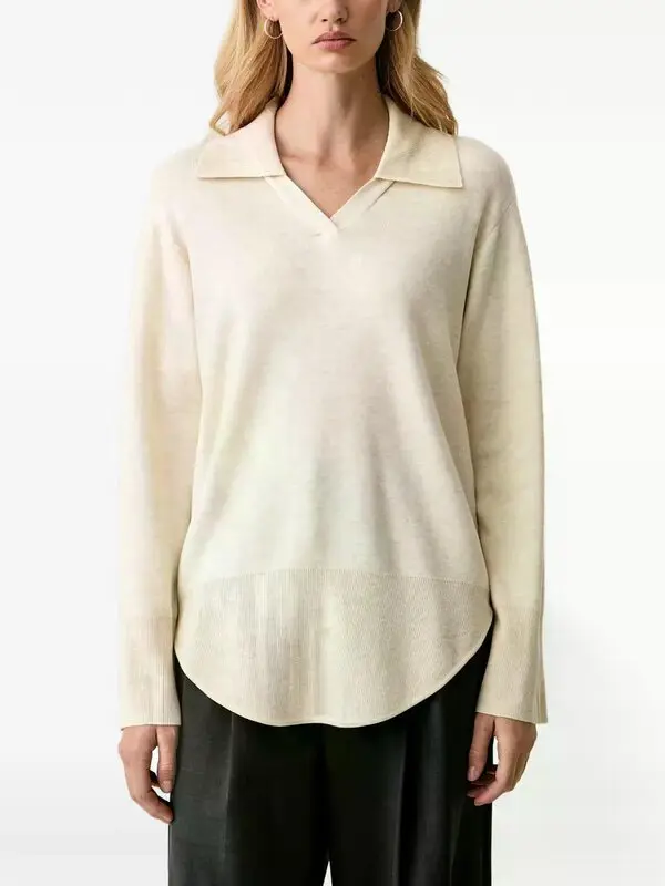 SILVIAN HEACH Curved-hem Polo Sweater