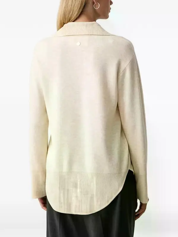 SILVIAN HEACH Curved-hem Polo Sweater