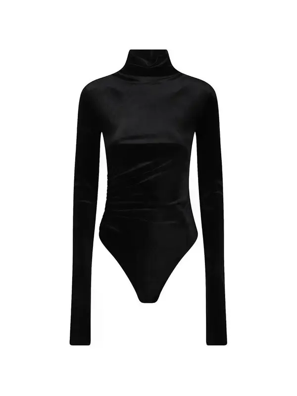 Andamane Ruched High-neck Bodysuit