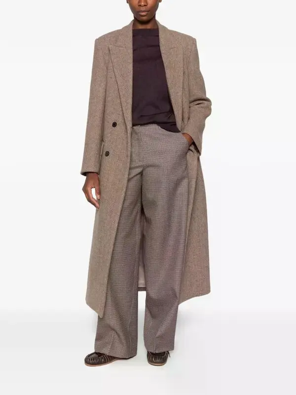 NINE:INTHE:MORNING Houndstooth-pattern Wide-leg Trousers