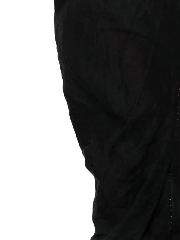 Masnada Crinkled-finish Tapered Trousers