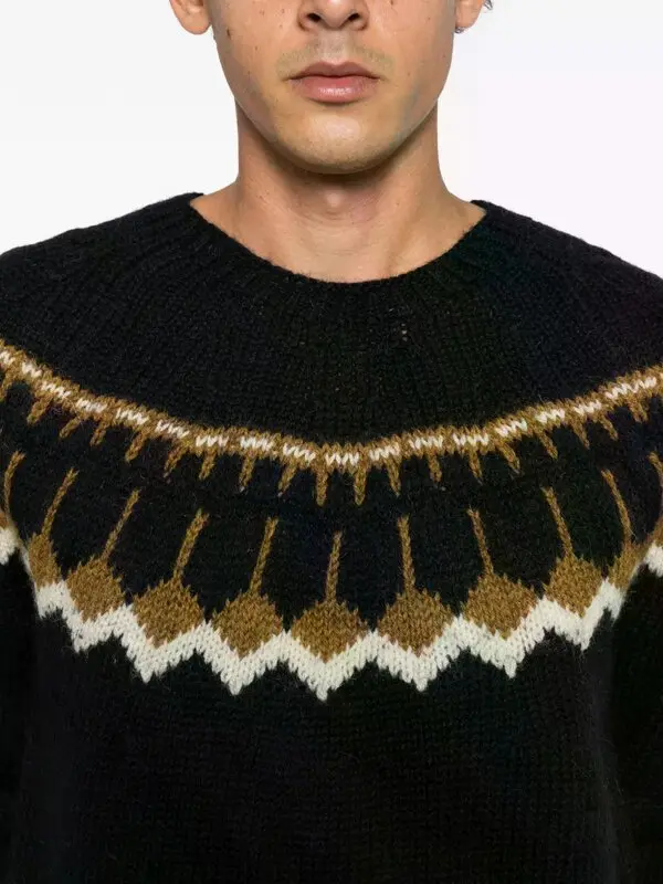 You Must Create Fair Isle-pattern Wool Sweater