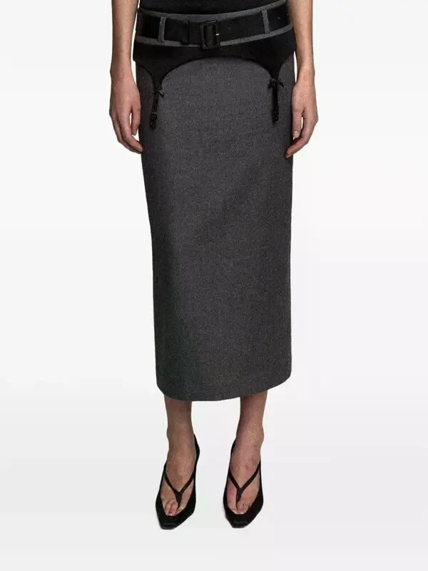 SEEN USERS Governess Garter-detail Skirt