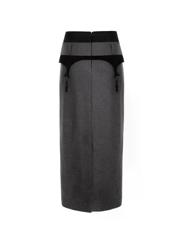 SEEN USERS Governess Garter-detail Skirt