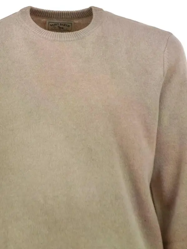 MC2 SAINT BARTH Beige Regent Lambswool Crewneck Sweater - Neutrals