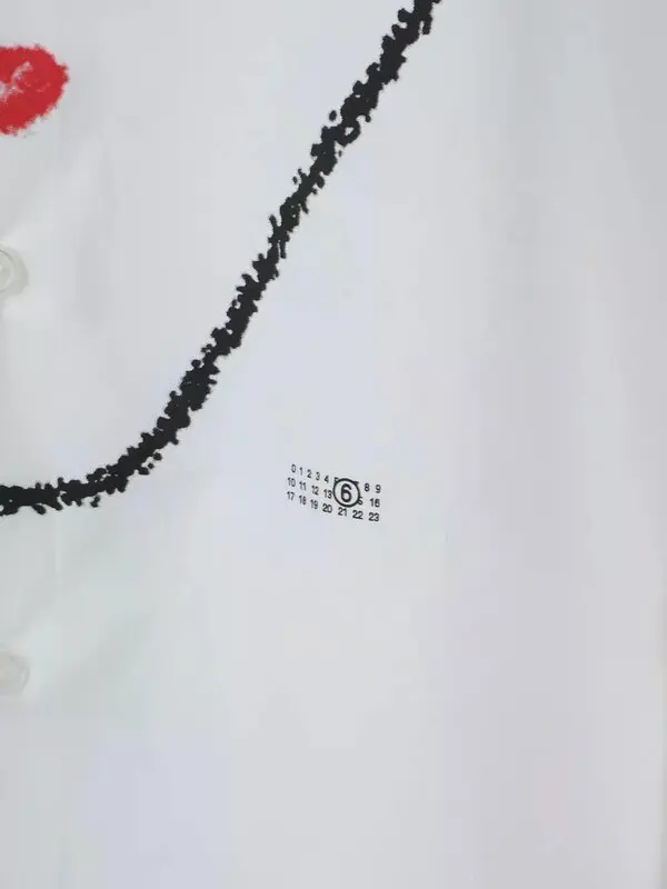 MAISON MARGIELA Apple-print Long-sleeved Shirt
