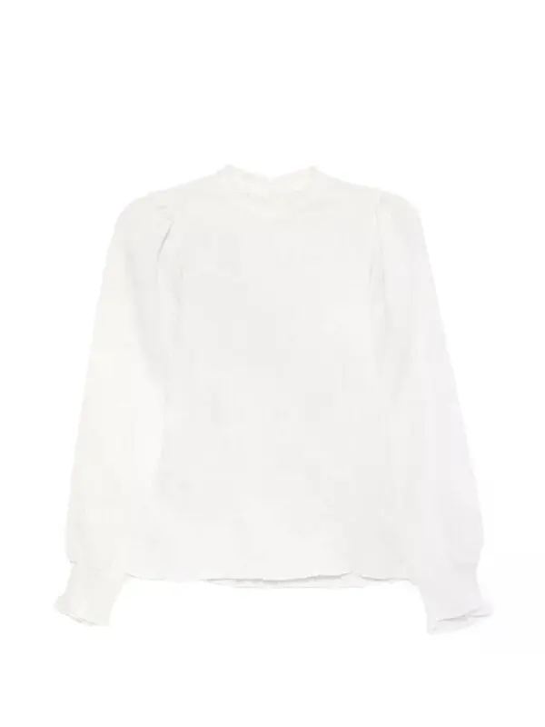 Antik Batik Angeli Ruffled-trim Smocked Top