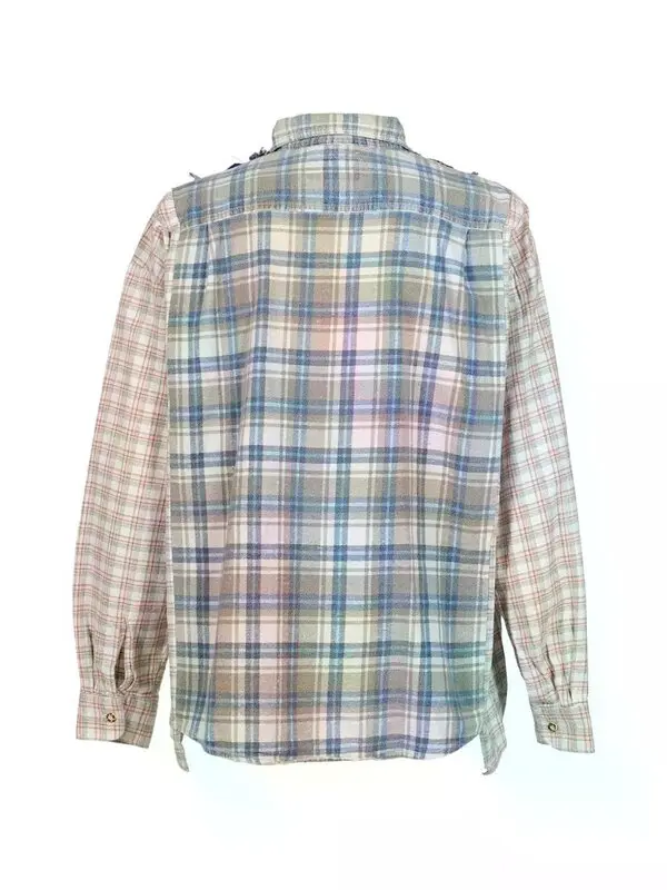Needles Ribbon Patchwork Flannel Shirt
