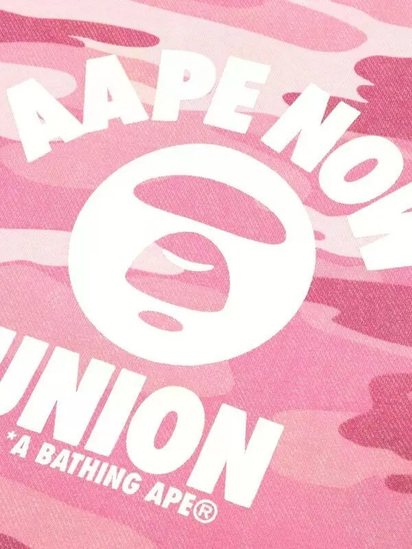 AAPE BY *A BATHING APE Aapenow Moonface Camo-print Sweatshirt - Pink