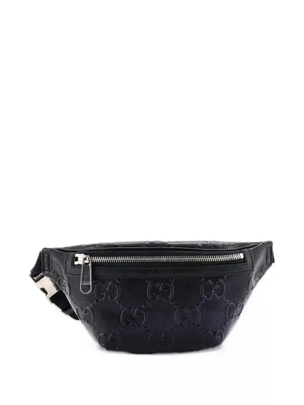 Gucci Gg Embossed Perforated Leather Small Belt Bag