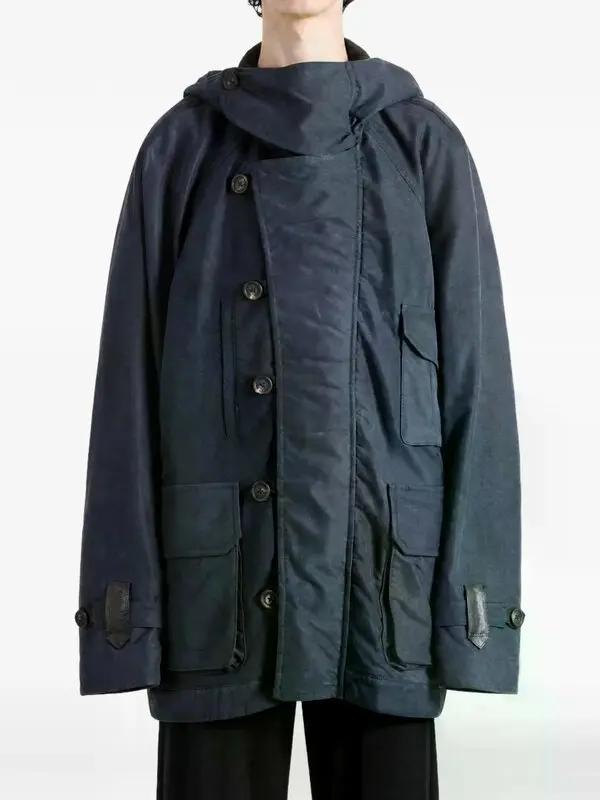 ZIGGY CHEN Hooded Button-up Coat