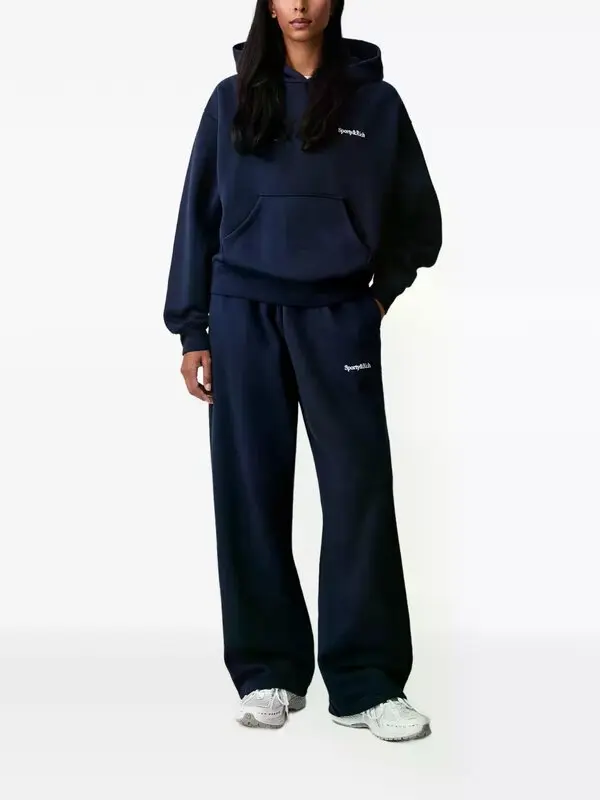 Sporty & Rich Blakely Serif Logo-embroidered Track Pants