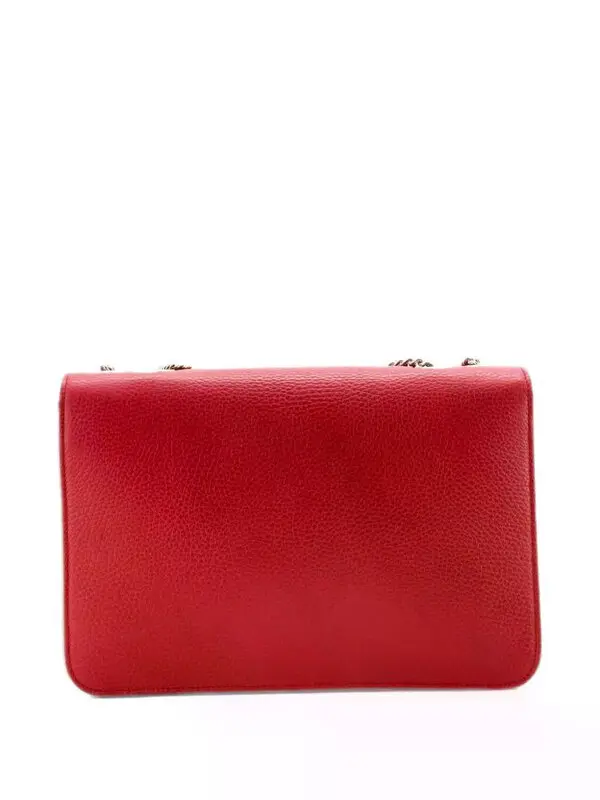 Gucci Interlocking Leather Medium Shoulder Bag - Red