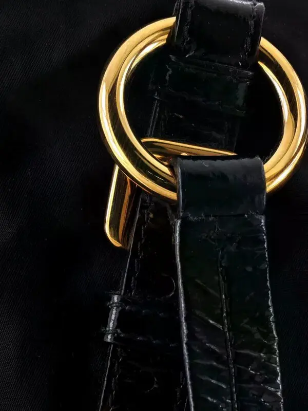 Prada Expandable Tessuto With Patent Large Shoulder Bag