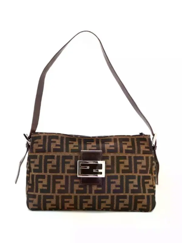 Fendi Vintage Pocket Zucca Canvas Small Shoulder Bag