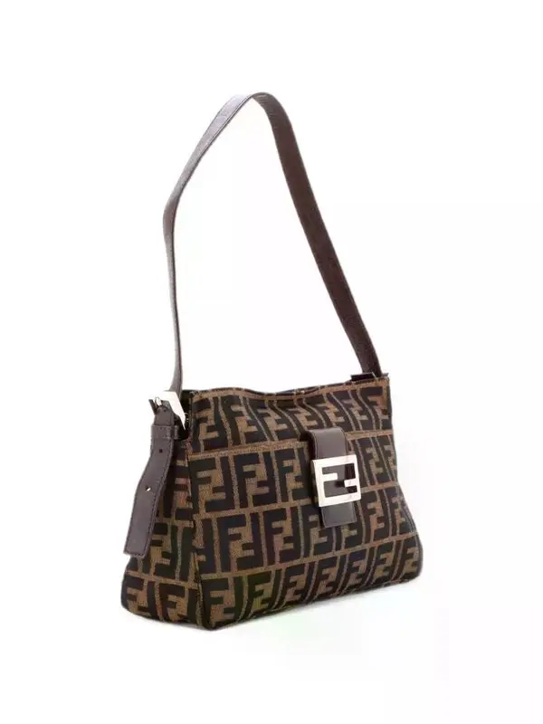 Fendi Vintage Pocket Zucca Canvas Small Shoulder Bag