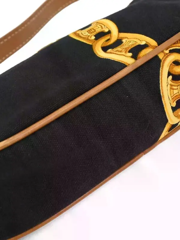 Celine Chain-print Leather-trim Shoulder Bag