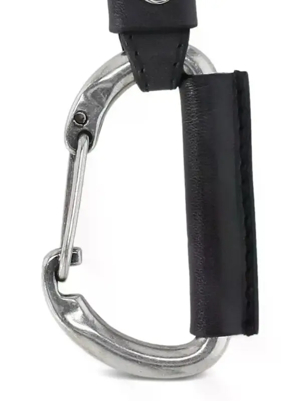 Orciani Micron Logo-plaque Leather Keyring