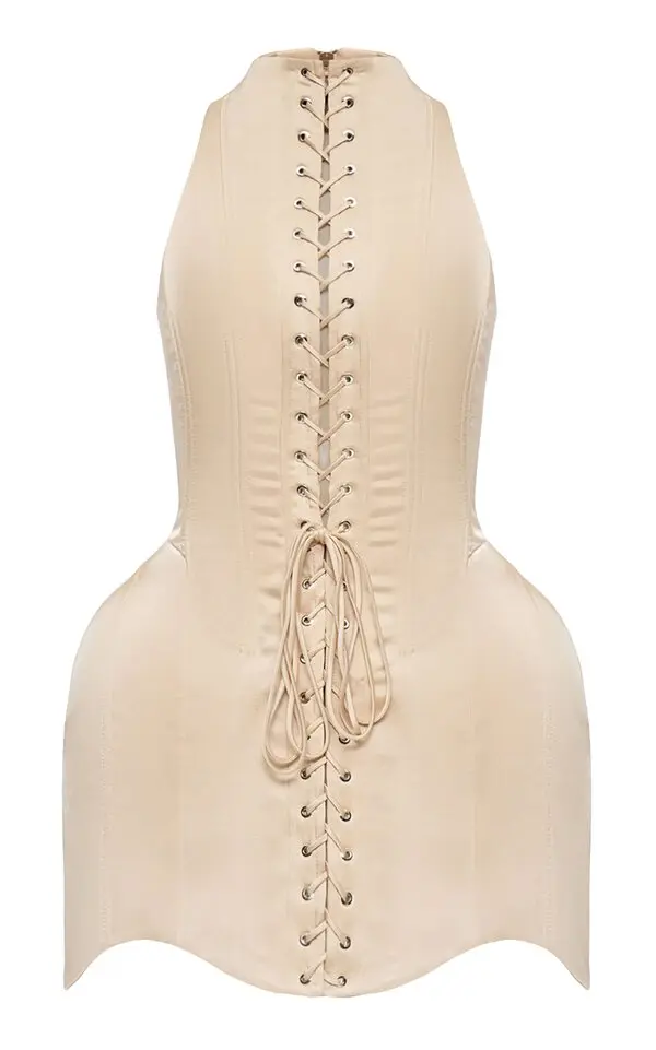 BALYKINA Milena Mini Dress - Neutral